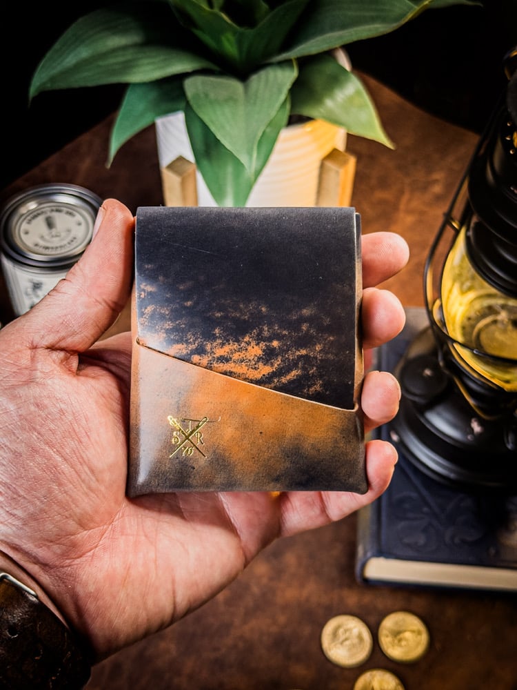 The Murphy - Shell Cordovan Rocado Marbled Blue | Patriot Leather Goods