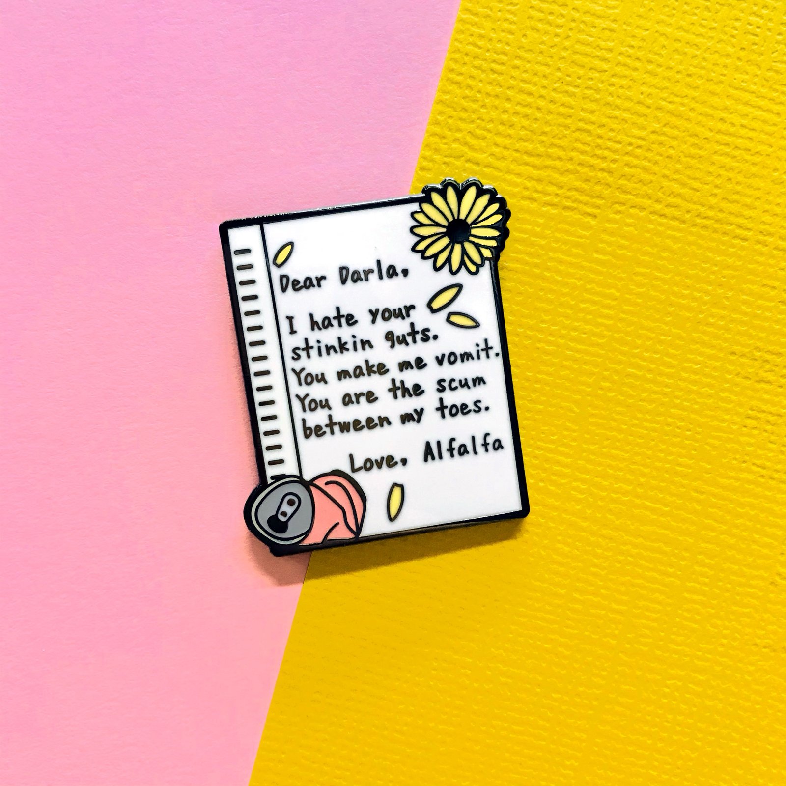 “Dear Darla” Letter From Alfalfa (Little Rascals) Enamel Pin | Millypins