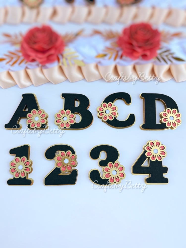 FLORAL ALPHABET + NUMBERS SVG BUNDLE / ARCHIVO DIGITAL | Crafts By Betty
