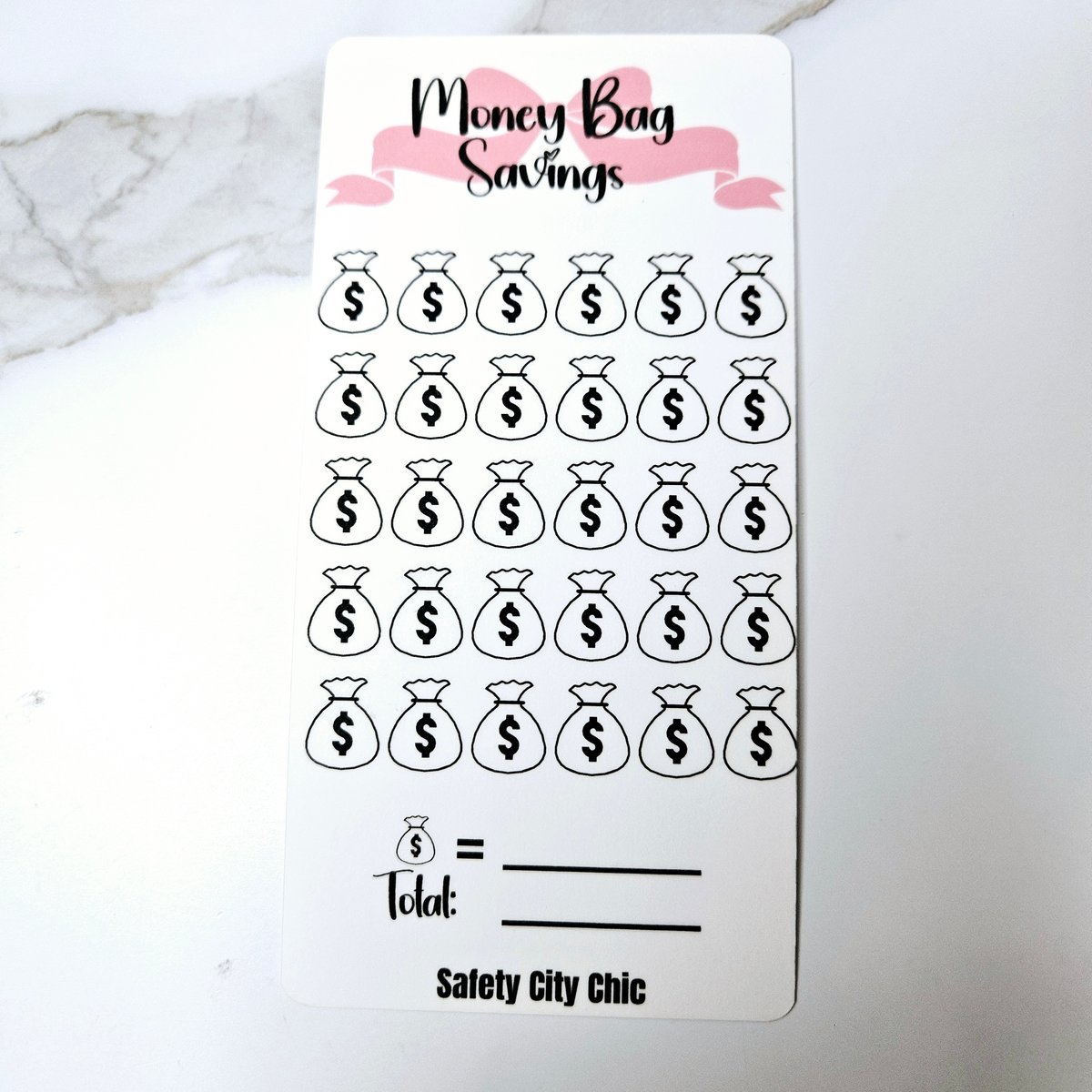 Money bag savings insert | Safety City Chic