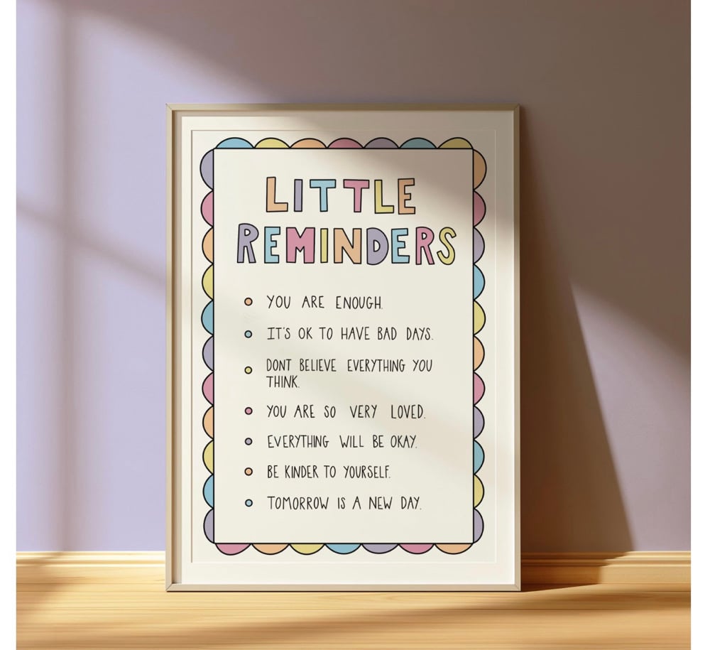 A5 Little reminders prints | artismytherapy