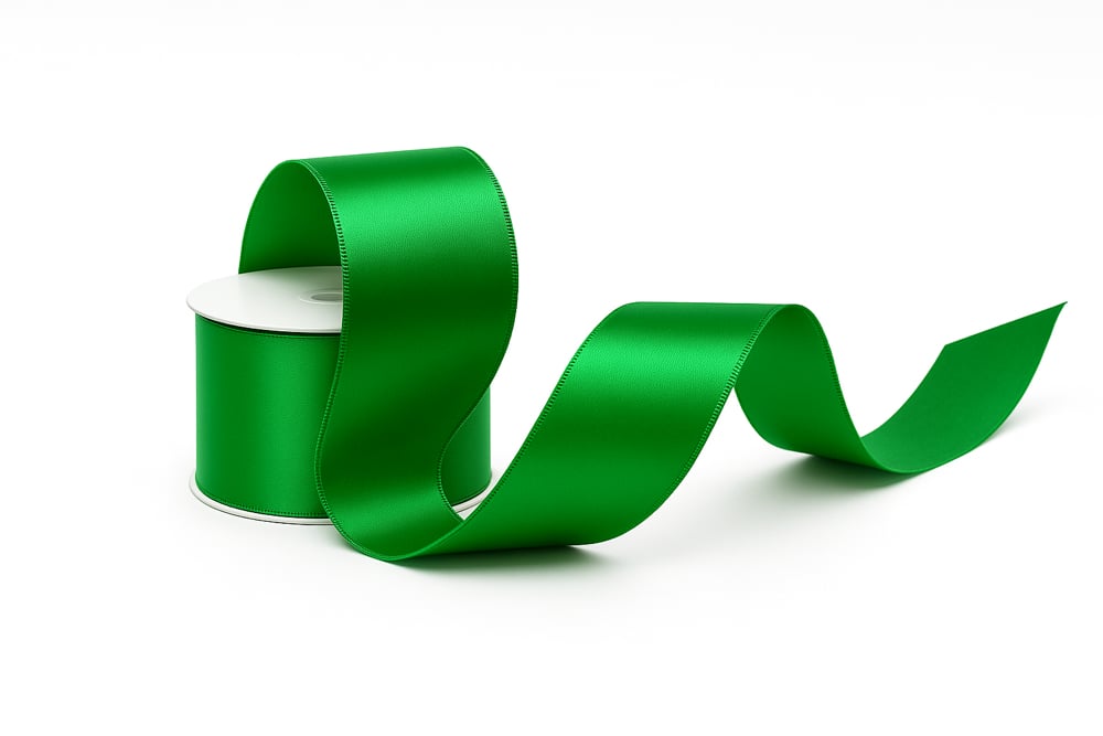 91 meters of Green Ribbon | Harolds Finishing Touches