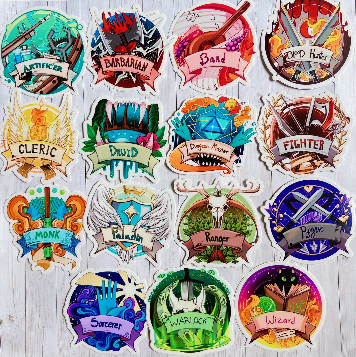 Dnd Class Vinyl Stickers | Sleepyrogue