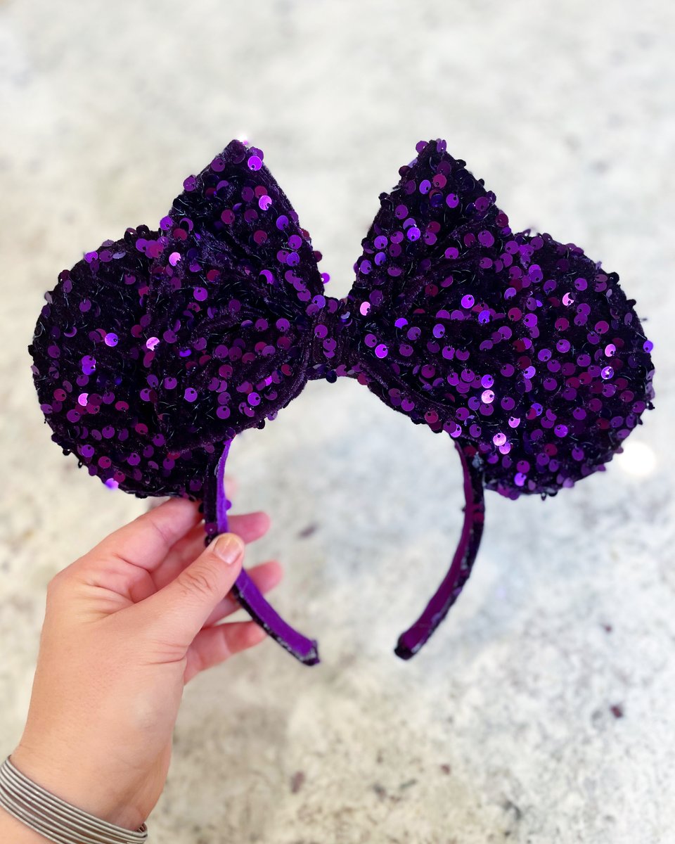 Main Street Ears — Purple Twinkle Velvet Ears