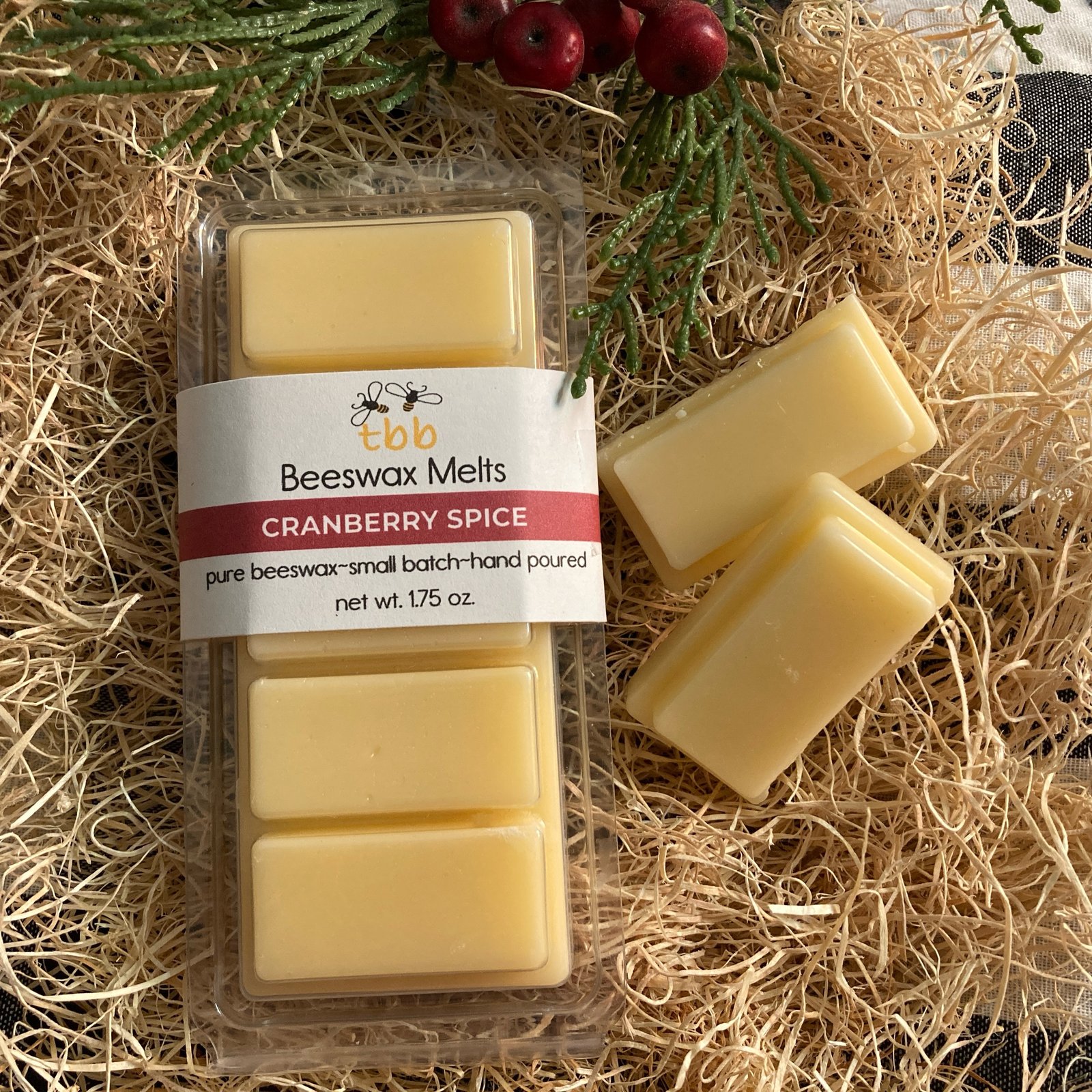 Cranberry Spice Pure Beeswax Melts | The Beekeeper’s Basket